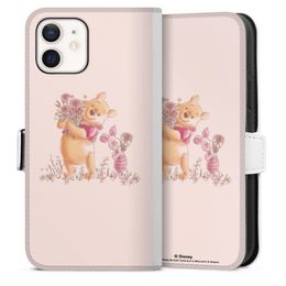 DeinDesign iPhone 12 Handy Klapph&uuml;lle Handyh&uuml;lle aus Kunst Leder wei&szlig; Flip Case Official Licensed Product Winnie The Pooh Piglet Disney Sideflip mit Lasche