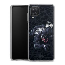 DeinDesign Galaxy A12 Handy Silikon H&uuml;lle Case transparent Handyh&uuml;lle Spiderman Marvel Venom Silikon Case