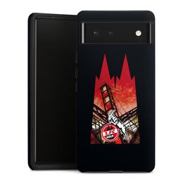 DeinDesign Google Pixel 6 Handy Panzer Handyh&uuml;lle robuste Outdoor H&uuml;lle Schutzh&uuml;lle matt 1. Fc K&ouml;ln Cologne Cathedral Official Licensed Product Tough Case