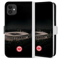 DeinDesign iPhone 11 Handy Klapph&uuml;lle Handyh&uuml;lle aus Kunst Leder wei&szlig; Flip Case Stadium Official Licensed Product Eintracht Frankfurt Sideflip mit Lasche