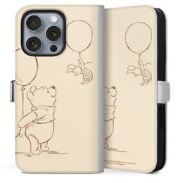 DeinDesign iPhone 16 Pro Max Handy Klapph&uuml;lle Handyh&uuml;lle aus Kunst Leder wei&szlig; Flip Case Disney Official Licensed Product Winnie The Pooh Sideflip mit Lasche
