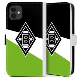 DeinDesign iPhone 11 Handy Klapph&uuml;lle Handyh&uuml;lle aus Kunst Leder wei&szlig; Flip Case Borussia M&ouml;nchengladbach Official Licensed Product Gladbach Sideflip mit Lasche