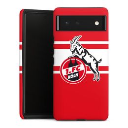 DeinDesign Google Pixel 6 Handy Panzer Handyh&uuml;lle robuste Outdoor H&uuml;lle Schutzh&uuml;lle matt Official Licensed Product Coat Of Arms 1. Fc K&ouml;ln Tough Case