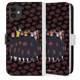 DeinDesign iPhone 11 Handy Klapph&uuml;lle Handyh&uuml;lle aus Kunst Leder wei&szlig; Flip Case Akatsuki Naruto Shippuden Official Licensed Product Sideflip mit Lasche