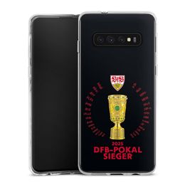 DeinDesign Galaxy S10 Plus Handy Silikon H&uuml;lle Case transparent Handyh&uuml;lle Trophy Official Licensed Product Vfb Stuttgart Silikon Case