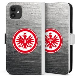 DeinDesign iPhone 11 Handy Klapph&uuml;lle Handyh&uuml;lle aus Kunst Leder wei&szlig; Flip Case Eintracht Frankfurt Sge Logo Sideflip mit Lasche