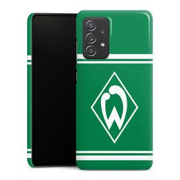 DeinDesign Galaxy A52s 5G Handy Premium Case Smartphone Handyh&uuml;lle Schutzh&uuml;lle gl&auml;nzend Sv Werder Bremen Official Licensed Product Logo Premium Case