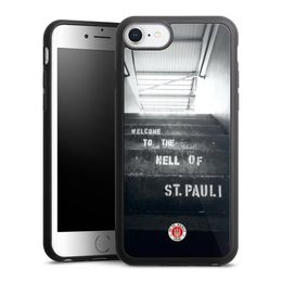 DeinDesign iPhone SE (2020) Handy Gallery Case Handyh&uuml;lle 9H Geh&auml;rtetes Glas R&uuml;ckseite H&uuml;lle Fc St. Pauli Official Licensed Product Merchandise Gallery Case