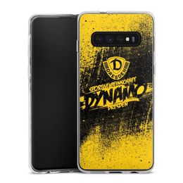 DeinDesign Galaxy S10 Plus Handy Silikon H&uuml;lle Case transparent Handyh&uuml;lle Logo Official Licensed Product Sg Dynamo Dresden Silikon Case