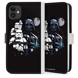 DeinDesign iPhone 11 Handy Klapph&uuml;lle Handyh&uuml;lle aus Kunst Leder wei&szlig; Flip Case Weltall Star Wars Movie Sideflip mit Lasche
