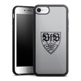 DeinDesign iPhone SE (2020) Handy Gallery Case Handyh&uuml;lle 9H Geh&auml;rtetes Glas R&uuml;ckseite H&uuml;lle Vfb Stuttgart Official Licensed Product Logo Gallery Case