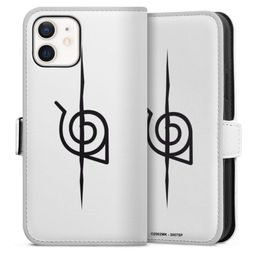 DeinDesign iPhone 12 Handy Klapph&uuml;lle Handyh&uuml;lle aus Kunst Leder wei&szlig; Flip Case Konoha Sasuke Naruto Shippuden Sideflip mit Lasche