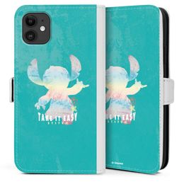 DeinDesign iPhone 11 Handy Klapph&uuml;lle Handyh&uuml;lle aus Kunst Leder wei&szlig; Flip Case Lilo & Stitch Official Licensed Product Disney Sideflip mit Lasche