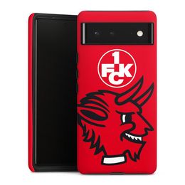 DeinDesign Google Pixel 6 Handy Panzer Handyh&uuml;lle robuste Outdoor H&uuml;lle Schutzh&uuml;lle matt Devil 1. Fc Kaiserslautern 1. Fck Tough Case