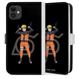DeinDesign iPhone 11 Handy Klapph&uuml;lle Handyh&uuml;lle aus Kunst Leder wei&szlig; Flip Case Official Licensed Product Anime Naruto Shippuden Sideflip mit Lasche