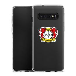 DeinDesign Galaxy S10 Plus Handy Silikon H&uuml;lle Case transparent Handyh&uuml;lle Logo Bayer 04 Leverkusen Official Licensed Product Silikon Case