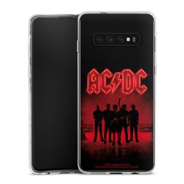 DeinDesign Galaxy S10 Plus Handy Silikon H&uuml;lle Case transparent Handyh&uuml;lle Band Acdc Official Licensed Product Silikon Case