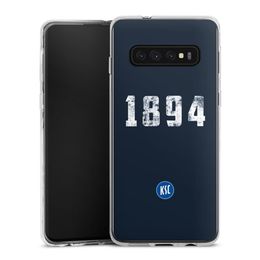 DeinDesign Galaxy S10 Plus Handy Silikon H&uuml;lle Case transparent Handyh&uuml;lle Karlsruher Sc Ksc Bundesliga Silikon Case