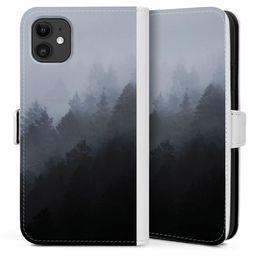 DeinDesign iPhone 11 Handy Klapph&uuml;lle Handyh&uuml;lle aus Kunst Leder wei&szlig; Flip Case Tree Nature Kunst Sideflip mit Lasche