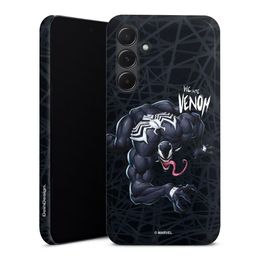 DeinDesign Galaxy A35 5G Handy Premium Case Smartphone Handyh&uuml;lle Schutzh&uuml;lle gl&auml;nzend Marvel Venom Spiderman Premium Case