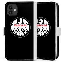 DeinDesign iPhone 11 Handy Klapph&uuml;lle Handyh&uuml;lle aus Kunst Leder wei&szlig; Flip Case Eintracht Frankfurt Sge Official Licensed Product Sideflip mit Lasche