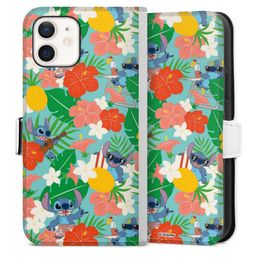DeinDesign iPhone 12 Handy Klapph&uuml;lle Handyh&uuml;lle aus Kunst Leder wei&szlig; Flip Case Lilo & Stitch Movie Disney Sideflip mit Lasche