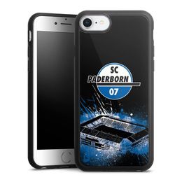 DeinDesign iPhone SE (2020) Handy Gallery Case Handyh&uuml;lle 9H Geh&auml;rtetes Glas R&uuml;ckseite H&uuml;lle Stadium Sc Paderborn 07 Official Licensed Product Gallery Case