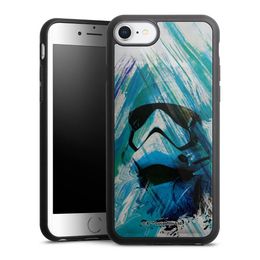 DeinDesign iPhone SE (2020) Handy Gallery Case Handyh&uuml;lle 9H Geh&auml;rtetes Glas R&uuml;ckseite H&uuml;lle Colourful Star Wars Stormtrooper Gallery Case