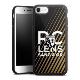 DeinDesign iPhone SE (2020) Handy Gallery Case Handyh&uuml;lle 9H Geh&auml;rtetes Glas R&uuml;ckseite H&uuml;lle Rcl Rc Lens Racing Club De Lens Gallery Case
