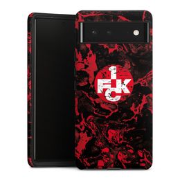 DeinDesign Google Pixel 6 Handy Panzer Handyh&uuml;lle robuste Outdoor H&uuml;lle Schutzh&uuml;lle matt 1. Fc Kaiserslautern 1. Fck Logo Tough Case