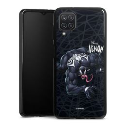 DeinDesign Galaxy A12 Handy Silikon H&uuml;lle Case schwarz Handyh&uuml;lle Spiderman Marvel Venom