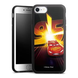DeinDesign iPhone SE (2020) Handy Gallery Case Handyh&uuml;lle 9H Geh&auml;rtetes Glas R&uuml;ckseite H&uuml;lle Cars Lightning Mcqueen 95 Official Licensed Product Gallery Case
