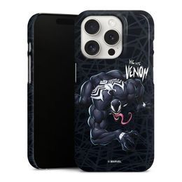 DeinDesign iPhone 15 Pro Handy Premium Case Smartphone Handyh&uuml;lle Schutzh&uuml;lle gl&auml;nzend Marvel Venom Spiderman Premium Case