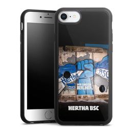 DeinDesign iPhone SE (2020) Handy Gallery Case Handyh&uuml;lle 9H Geh&auml;rtetes Glas R&uuml;ckseite H&uuml;lle Wall Hertha Bsc Official Licensed Product Gallery Case