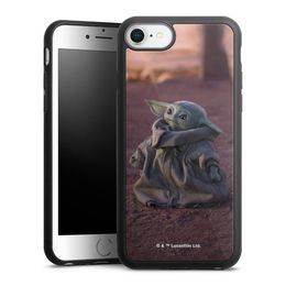 DeinDesign iPhone SE (2020) Handy Gallery Case Handyh&uuml;lle 9H Geh&auml;rtetes Glas R&uuml;ckseite H&uuml;lle Baby Yoda Star Wars The Child Gallery Case