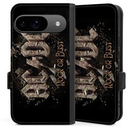 DeinDesign Google Pixel 9 Handy Klapph&uuml;lle Handyh&uuml;lle aus Kunst Leder schwarz Flip Case Rock Or Bust Official Licensed Product Acdc Sideflip mit Lasche