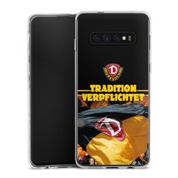 DeinDesign Galaxy S10 Plus Handy Silikon H&uuml;lle Case transparent Handyh&uuml;lle Sgd Sg Dynamo Dresden Merchandise Silikon Case