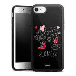 DeinDesign iPhone SE (2020) Handy Gallery Case Handyh&uuml;lle 9H Geh&auml;rtetes Glas R&uuml;ckseite H&uuml;lle Disney Love Gallery Case