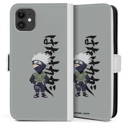 DeinDesign iPhone 11 Handy Klapph&uuml;lle Handyh&uuml;lle aus Kunst Leder wei&szlig; Flip Case Official Licensed Product Naruto Shippuden Kakashi Sideflip mit Lasche
