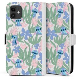 DeinDesign iPhone 11 Handy Klapph&uuml;lle Handyh&uuml;lle aus Kunst Leder wei&szlig; Flip Case Disney Muster Lilo & Stitch Sideflip mit Lasche