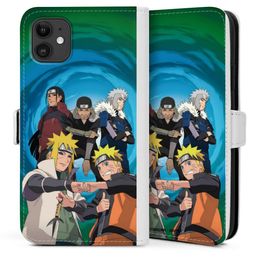 DeinDesign iPhone 11 Handy Klapph&uuml;lle Handyh&uuml;lle aus Kunst Leder wei&szlig; Flip Case Hokage Official Licensed Product Naruto Shippuden Sideflip mit Lasche