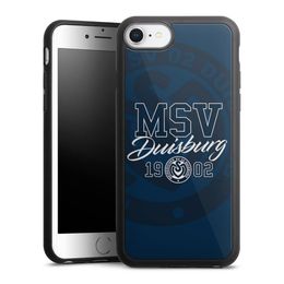 DeinDesign iPhone SE (2020) Handy Gallery Case Handyh&uuml;lle 9H Geh&auml;rtetes Glas R&uuml;ckseite H&uuml;lle Msv Duisburg Merchandise Soccer Gallery Case