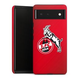 DeinDesign Google Pixel 6 Handy Panzer Handyh&uuml;lle robuste Outdoor H&uuml;lle Schutzh&uuml;lle matt 1. Fc K&ouml;ln Effzeh Official Licensed Product Tough Case