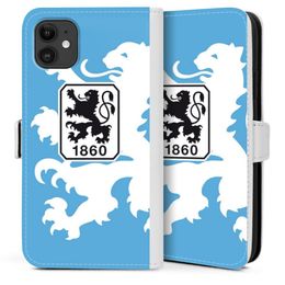 DeinDesign iPhone 11 Handy Klapph&uuml;lle Handyh&uuml;lle aus Kunst Leder wei&szlig; Flip Case Coat Of Arms Tsv 1860 M&uuml;nchen Official Licensed Product Sideflip mit Lasche