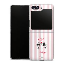 DeinDesign Galaxy Z Flip 5 Handy Hard Case Schutzh&uuml;lle transparent Smartphone Handy H&uuml;lle Disney Love Hard Case