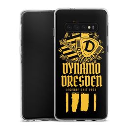 DeinDesign Galaxy S10 Plus Handy Silikon H&uuml;lle Case transparent Handyh&uuml;lle Sg Dynamo Dresden Statement Sgd Silikon Case