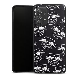 DeinDesign Galaxy A52s 5G Handy Slim Case extra d&uuml;nn Silikon Handyh&uuml;lle schwarz H&uuml;lle Rb Leipzig Logo Muster Silikon Slim Case