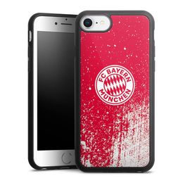 DeinDesign iPhone SE (2020) Handy Gallery Case Handyh&uuml;lle 9H Geh&auml;rtetes Glas R&uuml;ckseite H&uuml;lle Fcb Official Licensed Product Fc Bayern M&uuml;nchen Gallery Case