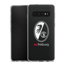 DeinDesign Galaxy S10 Plus Handy Silikon H&uuml;lle Case transparent Handyh&uuml;lle Sc Freiburg Official Licensed Product Coat Of Arms Silikon Case