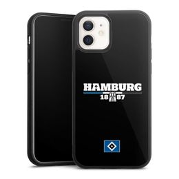 DeinDesign iPhone 12 Handy Gallery Case Handyh&uuml;lle 9H Geh&auml;rtetes Glas R&uuml;ckseite H&uuml;lle Hamburg Official Licensed Product Hsv Gallery Case
